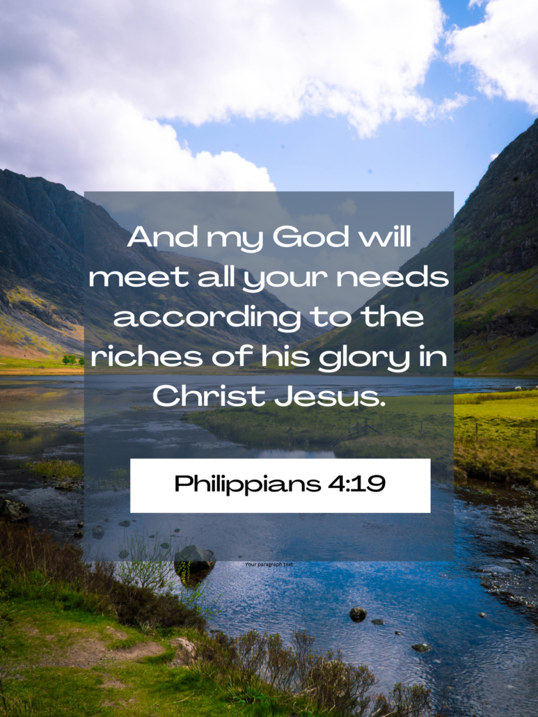 God our provider… - Stand in the Gap Ministries